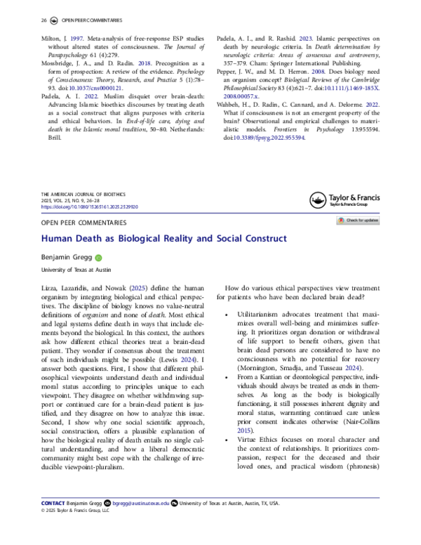 (PDF) Death as Biological Reality and Social Construct (2025)