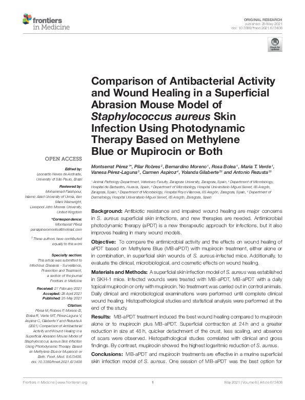(PDF) Comparison of Antibacterial Activity and Wound Healing in a ...