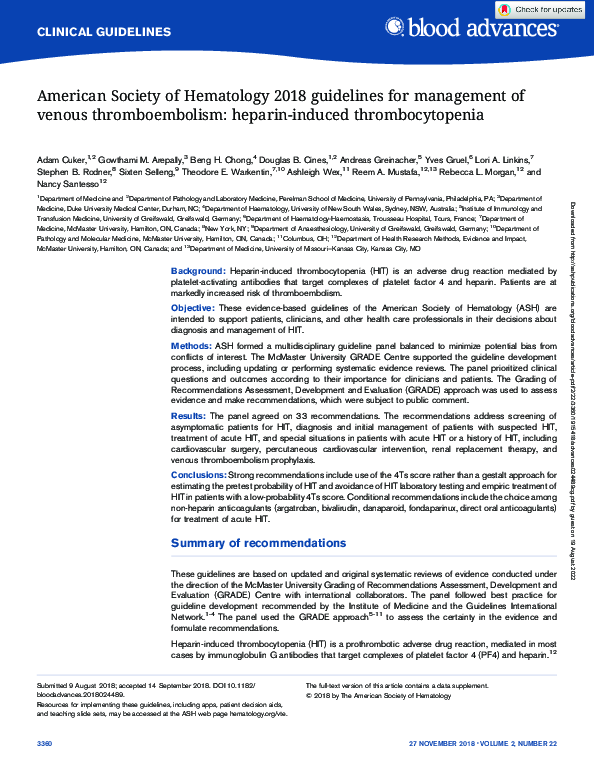 (PDF) American Society of Hematology 2018 guidelines for management of ...