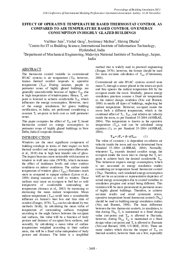 (PDF) Variable thermostat of Air conditioner-Operative thermostat control
