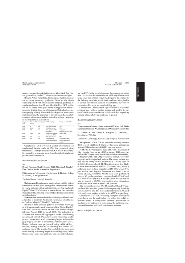 (PDF) Patent Foramen Ovale Closure With Occlutech Figulla® Flex Device ...