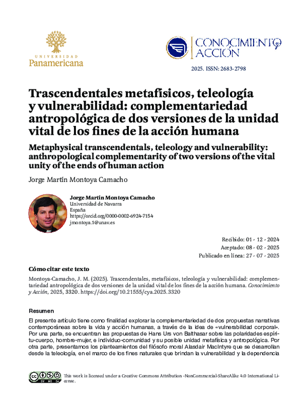 (PDF) Trascendentales metafísicos, teleología y vulnerabilidad ...