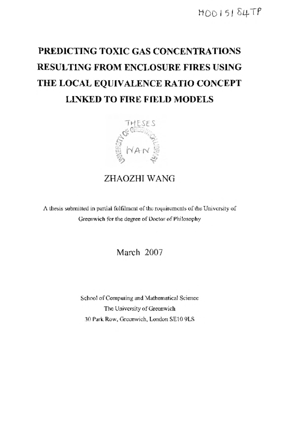 (PDF) Predicting toxic gas concentrations resulting from enclosure ...