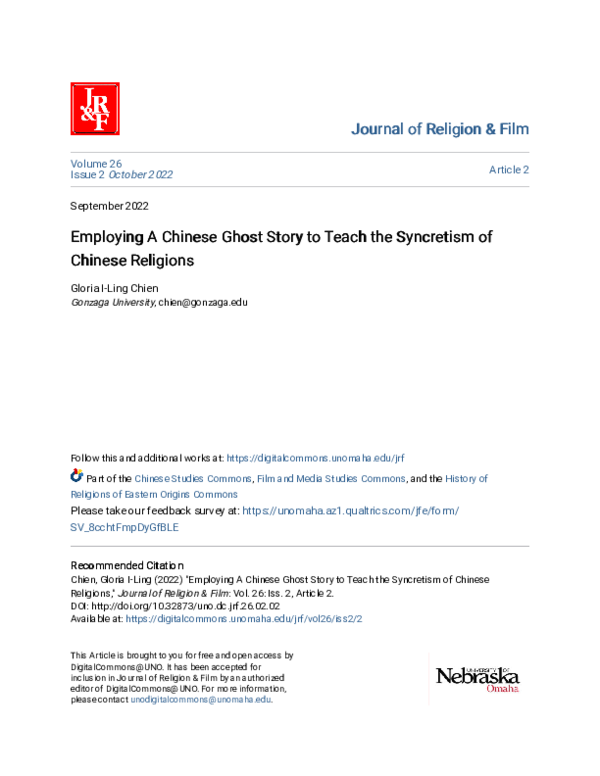 (PDF) Employing A Chinese Ghost Story to Teach the Syncretism of ...