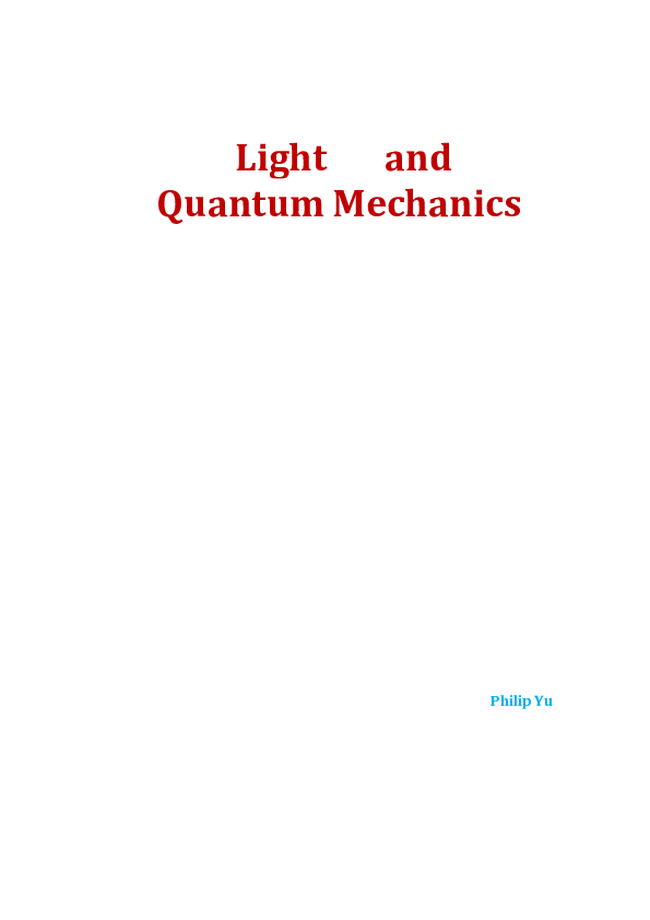 (PDF) Light and Quantum Mechanics