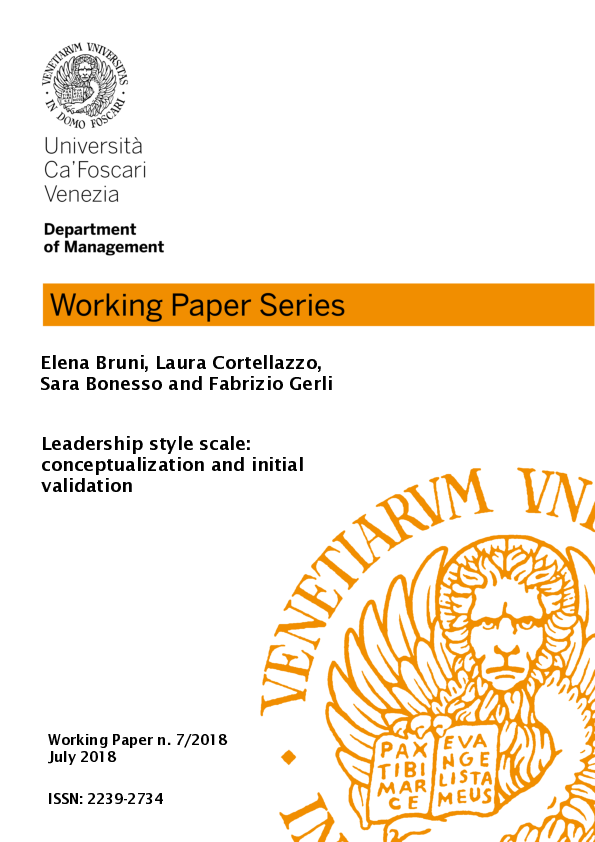 (PDF) Leadership Styles Scale: Conceptualization and Initial Validation