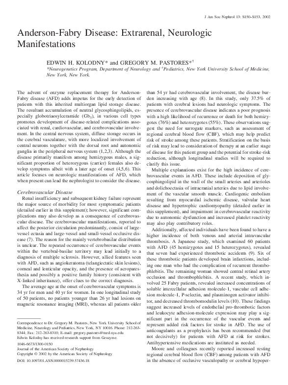 (PDF) Anderson-Fabry Disease