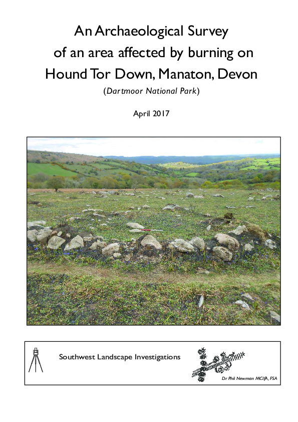 (PDF) An Archaeological Survey of an area affected by burning on Hound ...
