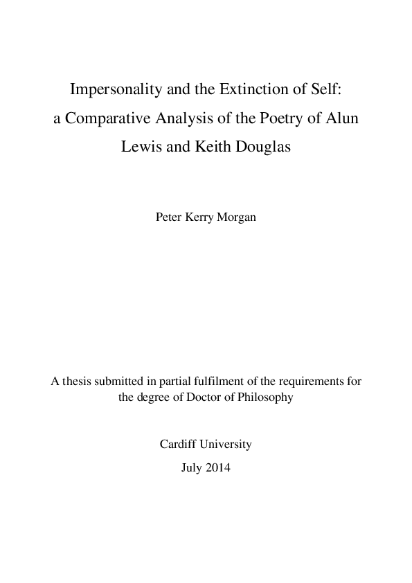 (PDF) Impersonality and the extinction of self : a comparative analysis ...