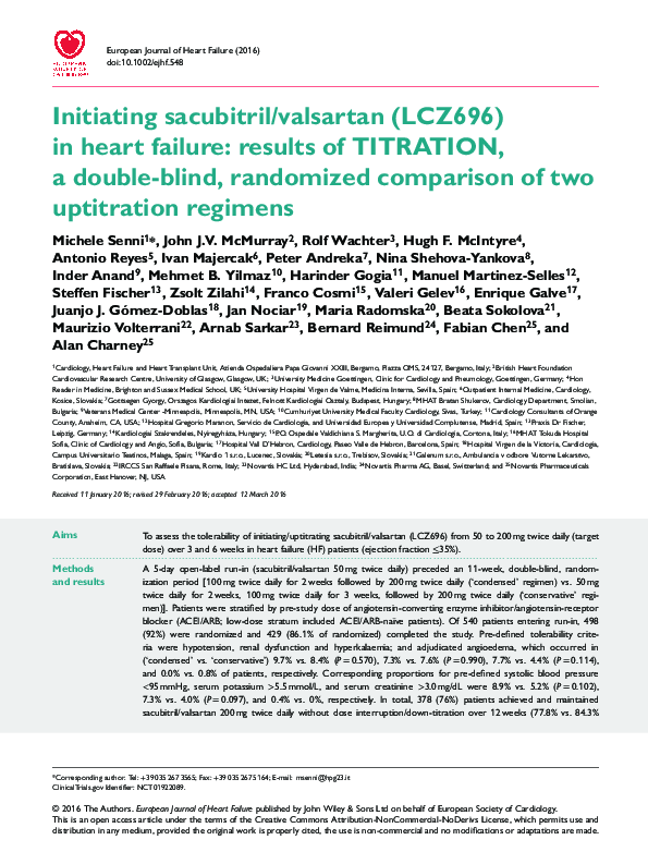 (PDF) Initiating sacubitril/valsartan (LCZ696) in heart failure ...