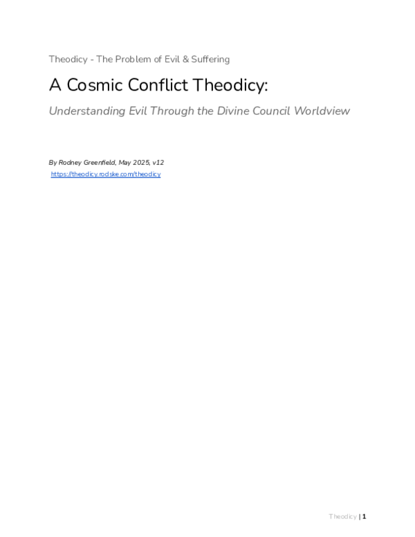 (PDF) A Cosmic Conflict Theodicy: Understanding Evil Through the Divine ...