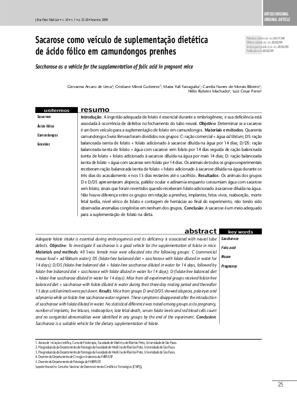 (PDF) Saccharose as a vehicle for the supplementation of folic acid in ...