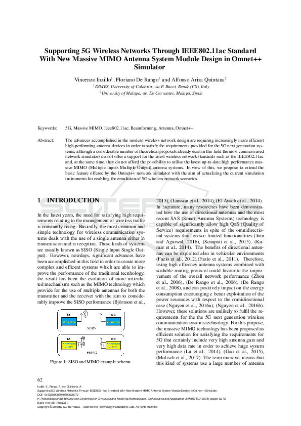(PDF) Supporting 5G Wireless Networks Through IEEE802.11ac Standard ...