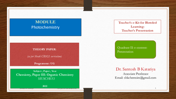 (PDF) Module Photochemistry