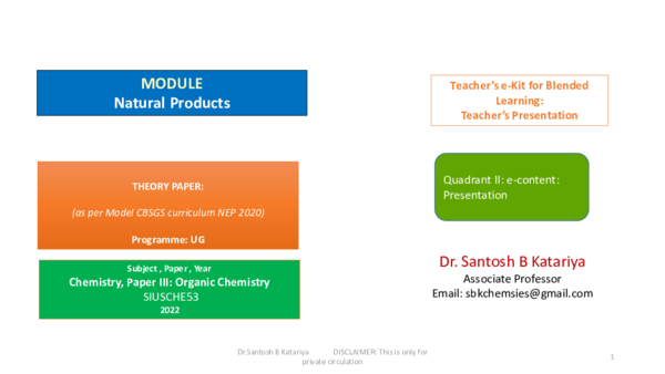 (PDF) Module Natural Products