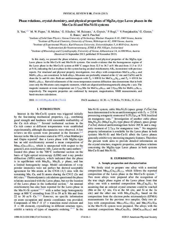 (PDF) Phase relations, crystal chemistry, and physical properties of ...