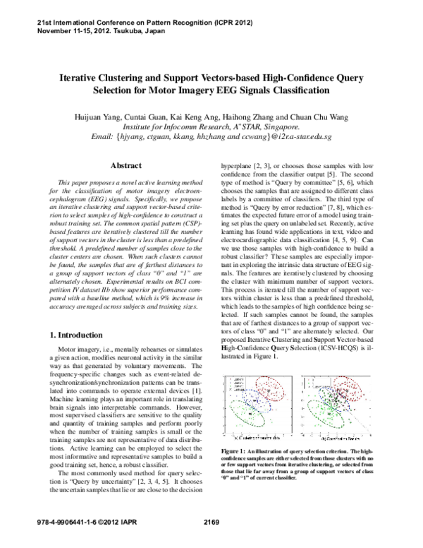 (PDF) Iterative Clustering and Support Vectors-based High-Confidence Query Selection for Motor ...