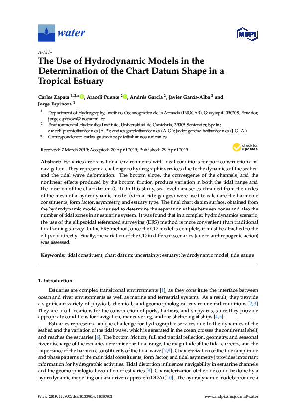 (PDF) The Use of Hydrodynamic Models in the Determination of the Chart ...