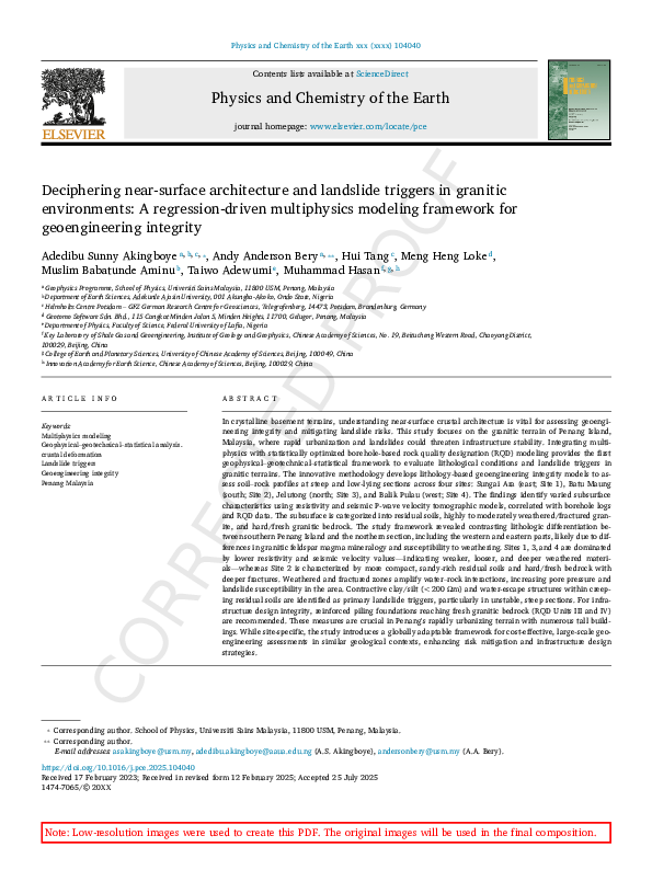 (PDF) Deciphering near-surface architecture and landslide triggers in ...