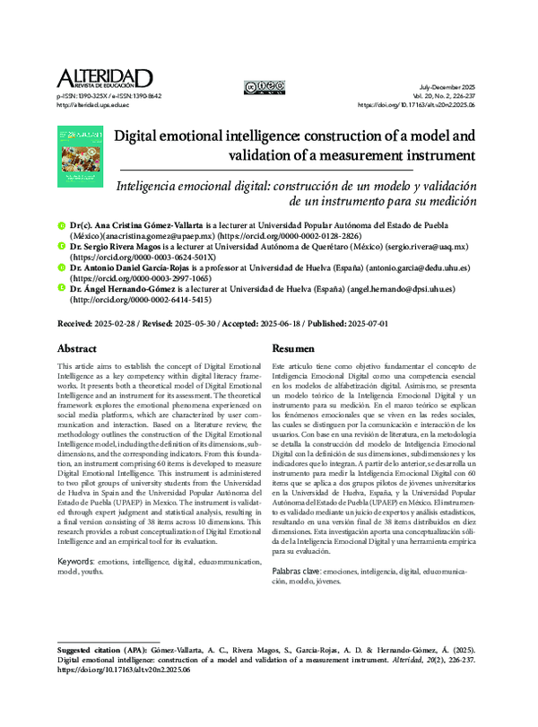 (PDF) Digital emotional intelligence: construction of a model and ...