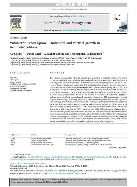 (PDF) Volumetric urban Sprawl: Horizontal and vertical growth in two ...