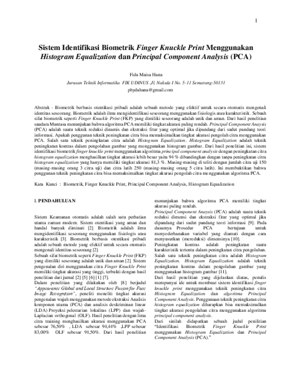 (PDF) Sistem Identifikasi Biometrik Finger Knuckle Print Menggunakan ...