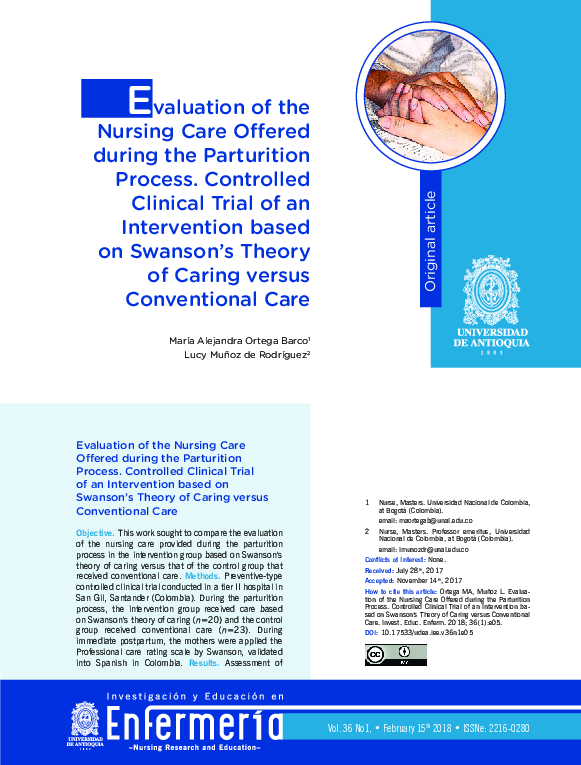 (PDF) Evaluation of the Nursing Care Offered during the Parturition ...