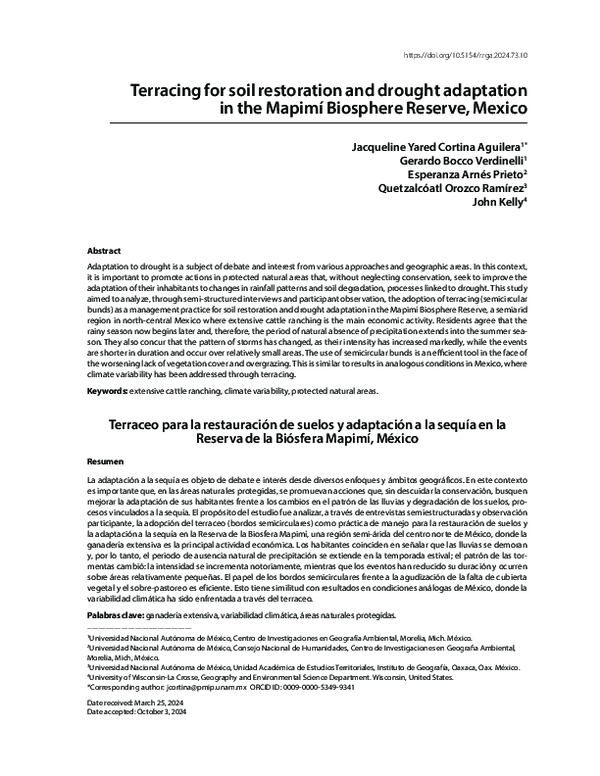 (PDF) Terracing for soil restoration and drought adaptation in the ...