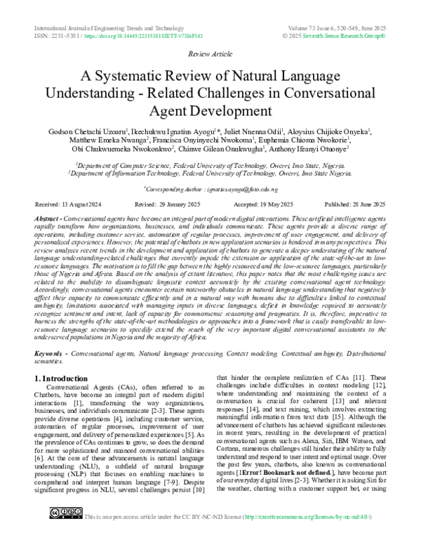 (PDF) A Systematic Review of Natural Language Understanding -Related ...