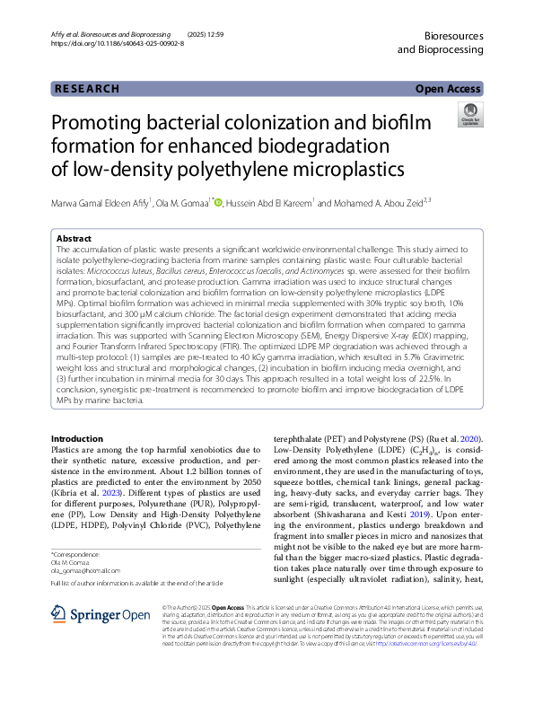(PDF) Promoting bacterial colonization and biofilm formation for ...