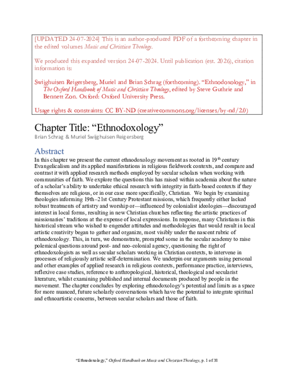 (PDF) "Ethnodoxology"