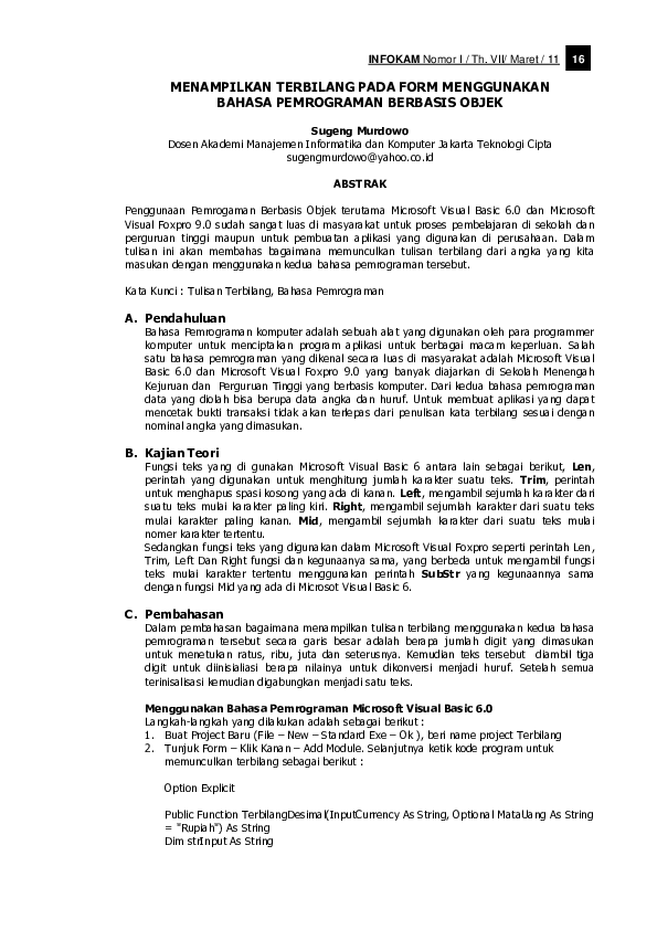 (PDF) Menampilkan Terbilang Pada Form Menggunakan Bahasa Pemrograman ...
