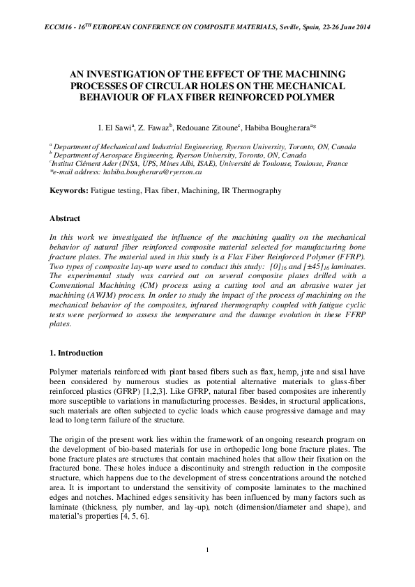 (PDF) An Investigation of the Effect of the Machining Processes of ...