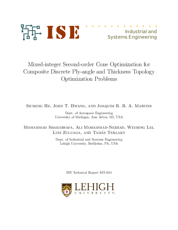 (PDF) Mixed-integer second-order cone optimization for composite ...