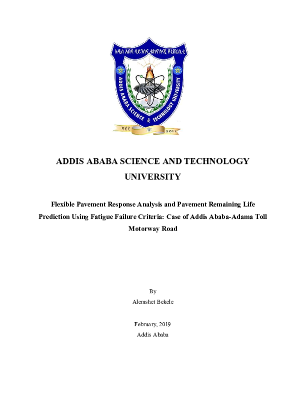 (PDF) Flexible Pavement Response Analysis and Pavement Remaining Life Prediction Using Fatigue ...