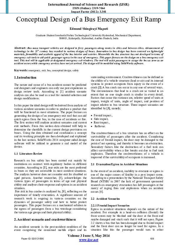 (PDF) Conceptual Design of a Bus Emergency Exit Ramp