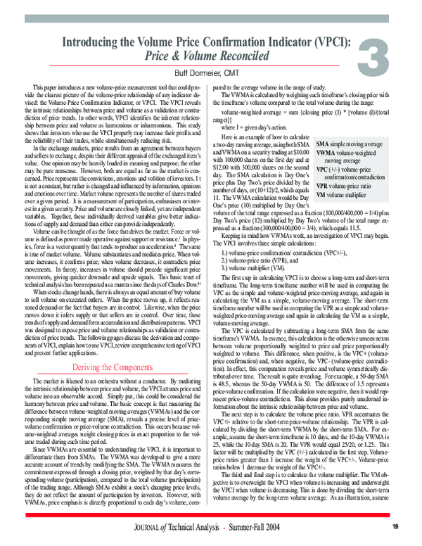(PDF) Introducing the Volume Price Confirmation Indicator