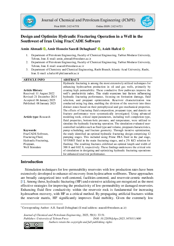 (PDF) Design and Optimize Hydraulic Fracturing Operation in a Well in ...