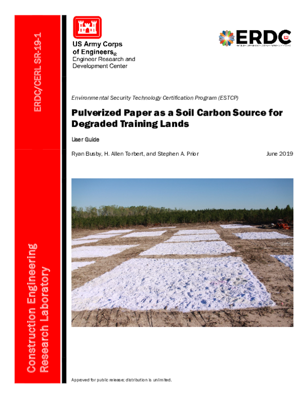 (PDF) Pulverized paper as a soil carbon source for degraded training ...
