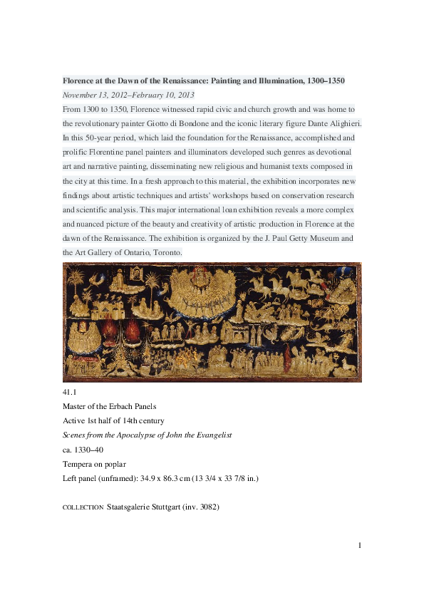 (PDF) Master of the Erbach Panels