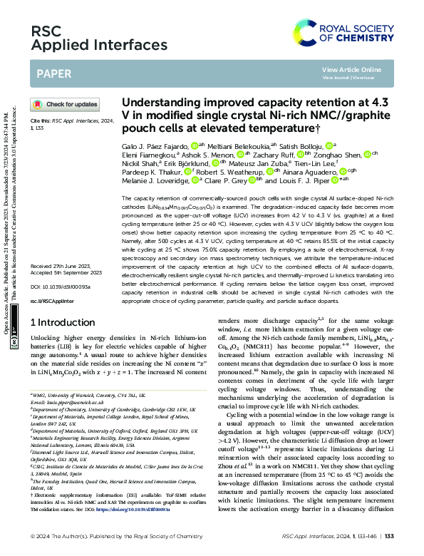(PDF) Understanding improved capacity retention at 4.3 V in modified ...