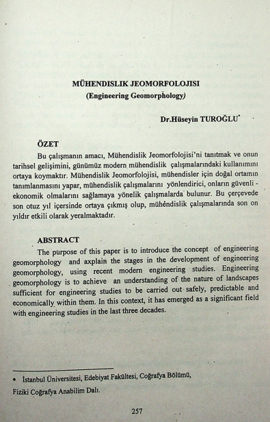 (PDF) Engineering Geomorphology