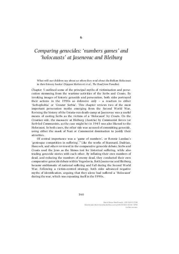 (PDF) Comparing genocides
