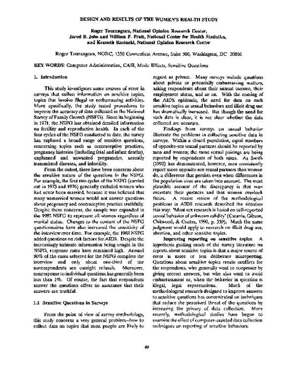(PDF) Design and Results of the Women's Health Study