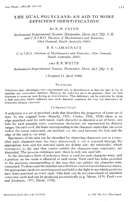 (PDF) The Dual Polyclave: An Aid to More Efficient Identification