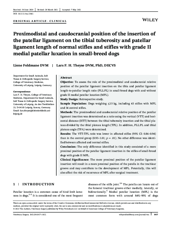 (PDF) Proximodistal and caudocranial position of the insertion of the ...