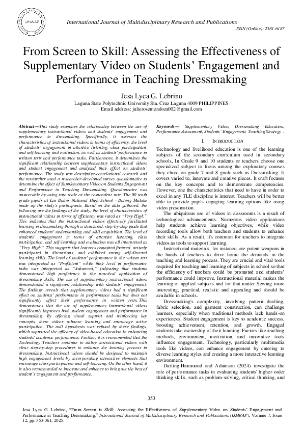 (PDF) From Screen to Skill: Assessing the Effectiveness of ...