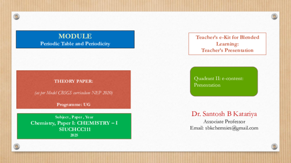 (PDF) Module Periodic Table