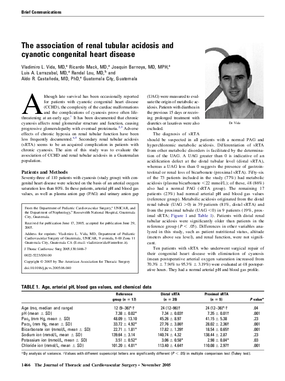 (PDF) The association of renal tubular acidosis and cyanotic congenital ...