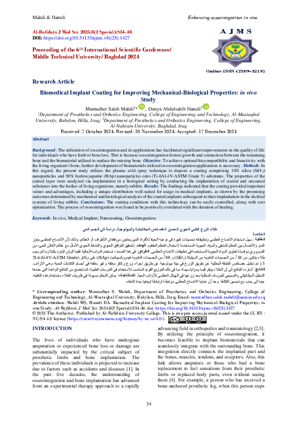 (PDF) Biomedical Implant Coating for Improving Mechanical-Biological ...